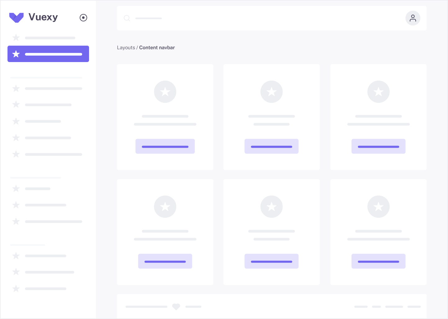 Content navbar - Layouts | Vuexy - Bootstrap Admin Template